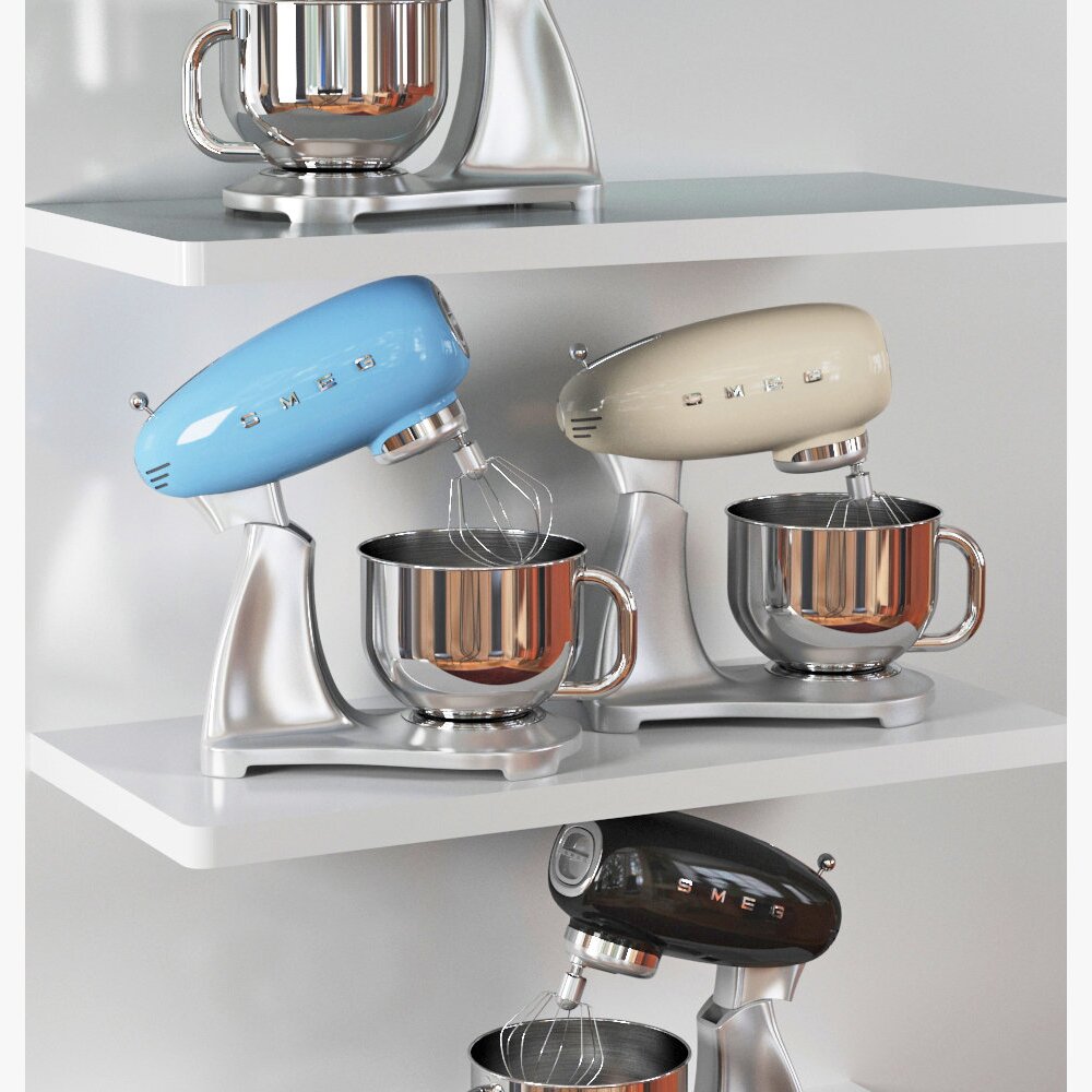 SMEG 50s Retro Style Mixer 3D model - Download Home Appliances on ...