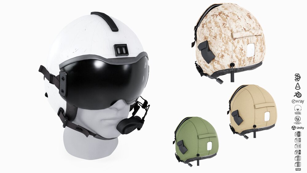 Casco Gentex HGU-84P Para Ala Rotatoria Modelo 3D - Descargar Armadura ...