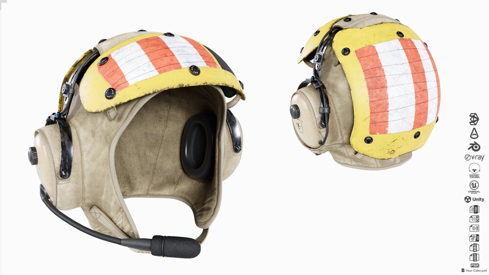 David Clark HGU-25P Casco Craneal de la Marina de Estados Unidos Modelo ...