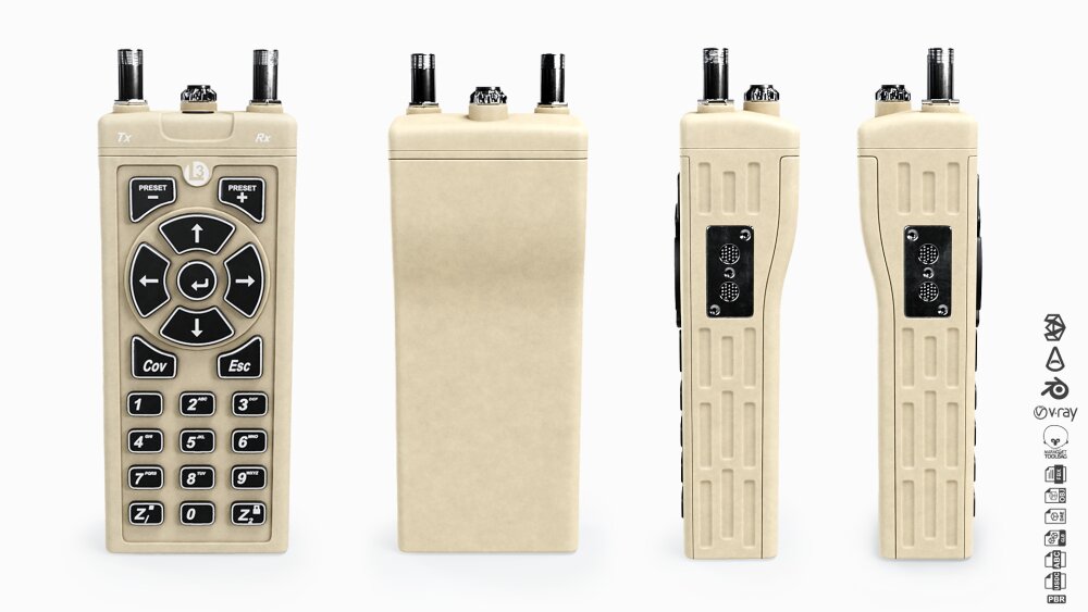 Harris L3 Tactical Network Rover 3D model - Download Audio Devices on ...