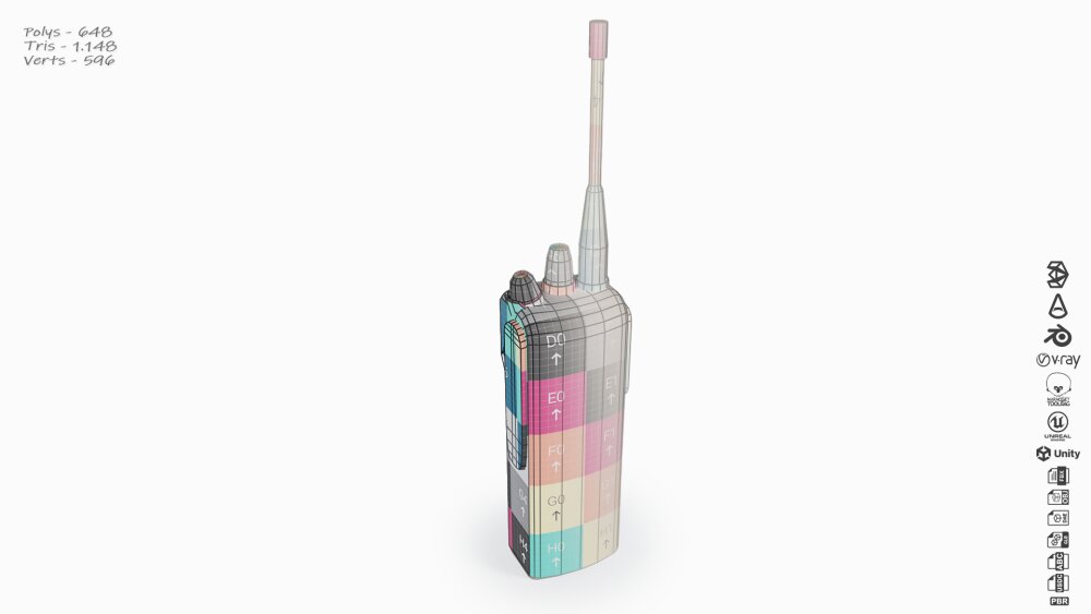 EF Johnson Viking Portable Radio 3D model - Download Audio Devices on ...