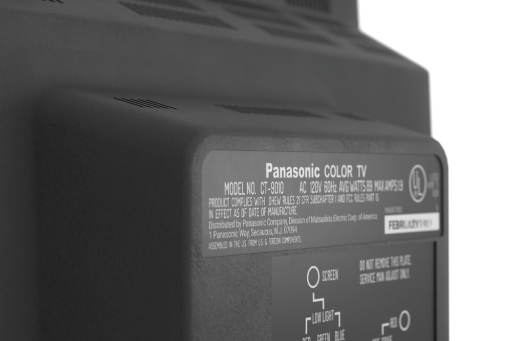 Vintage Panasonic TV 3D model - Download Television on 3DModels.org