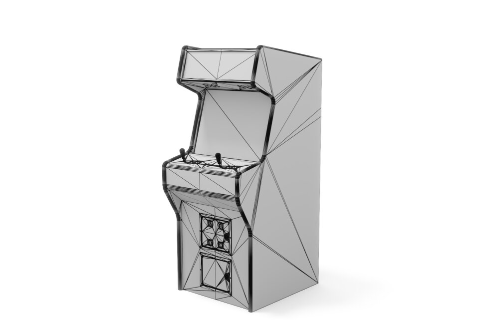 Vintage Arcade Cabinet 3D model - Download Game Console on 3DModels.org