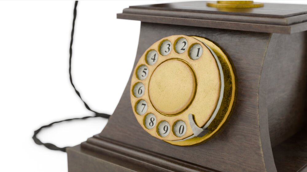 Antique Rotary Phone 3D model - Download Phones on 3DModels.org