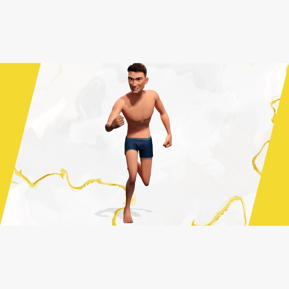Cartoon Base Mesh Male Body Character 3D model - Download Cartoon ...