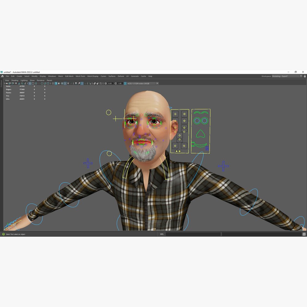 Elderly Man Character Cartoon 3D model - Download Cartoon characters on ...