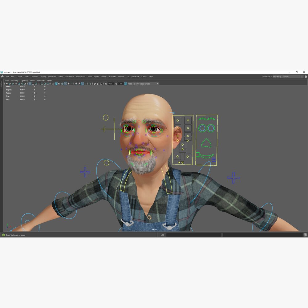 Country Man Character Cartoon Semi-Realistic 3D model - Download ...