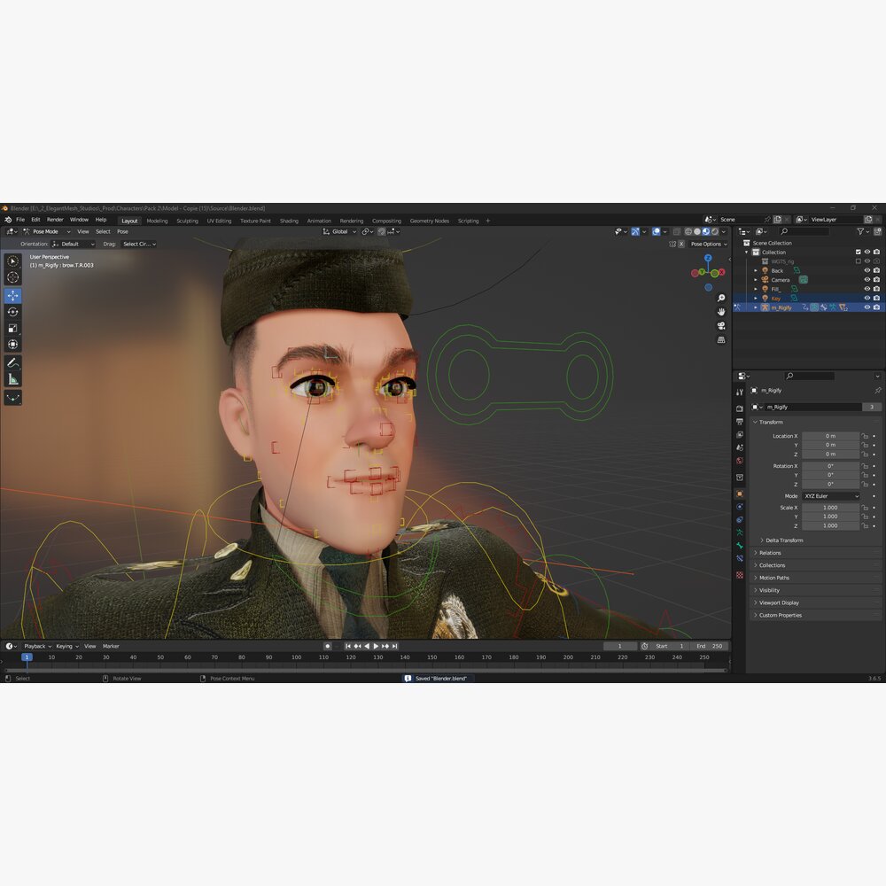 Soldier United States Army Toon Realistic Stylization 3D model ...