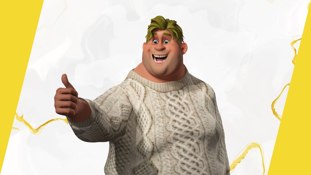 Cartoon Funny Fat Man Character in Winter Outfit 3D model - Download ...