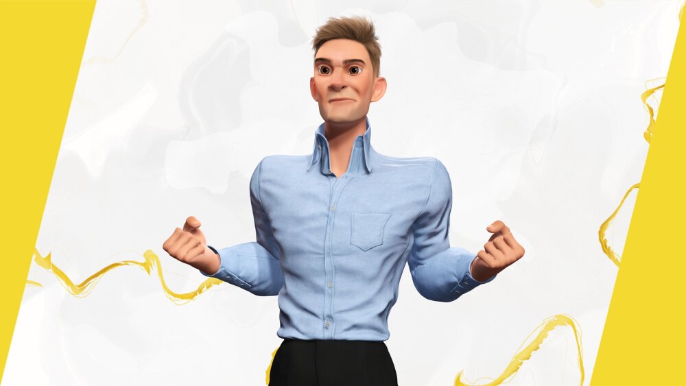 Toon Man in Classic Slim Fit Clothes 3D model - Download Cartoon ...