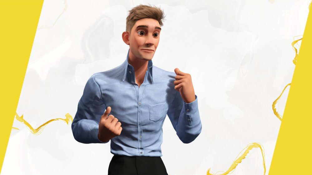 Toon Man in Classic Slim Fit Clothes 3D model - Download Cartoon ...