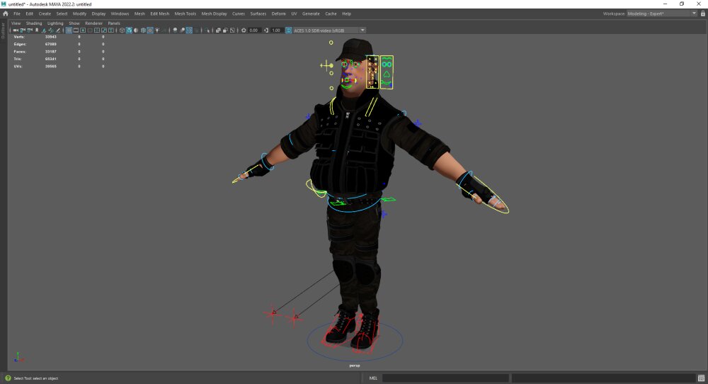 Security Guard Agent Policeman Character 3D model - Download Cartoon ...