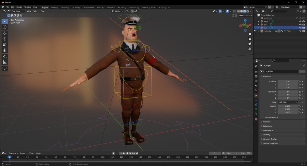 Cartoon Adolf Hitler 3D 모델 - 다운로드 만화 캐릭터 on 3DModels.org