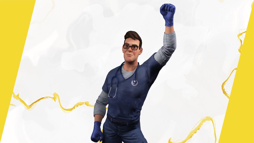 Stylized Cartoon Male Paramedic Character 3D model - Download Cartoon ...