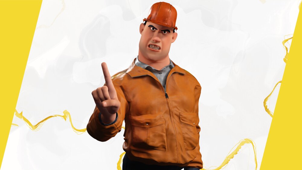 Construction Crew Member with Jacket and Helmet 3D model - Download ...