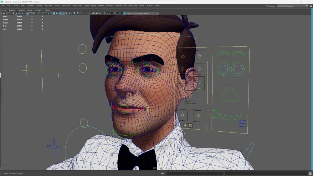 Stylized Cartoon Waiter Character 3D model - Download Cartoon ...