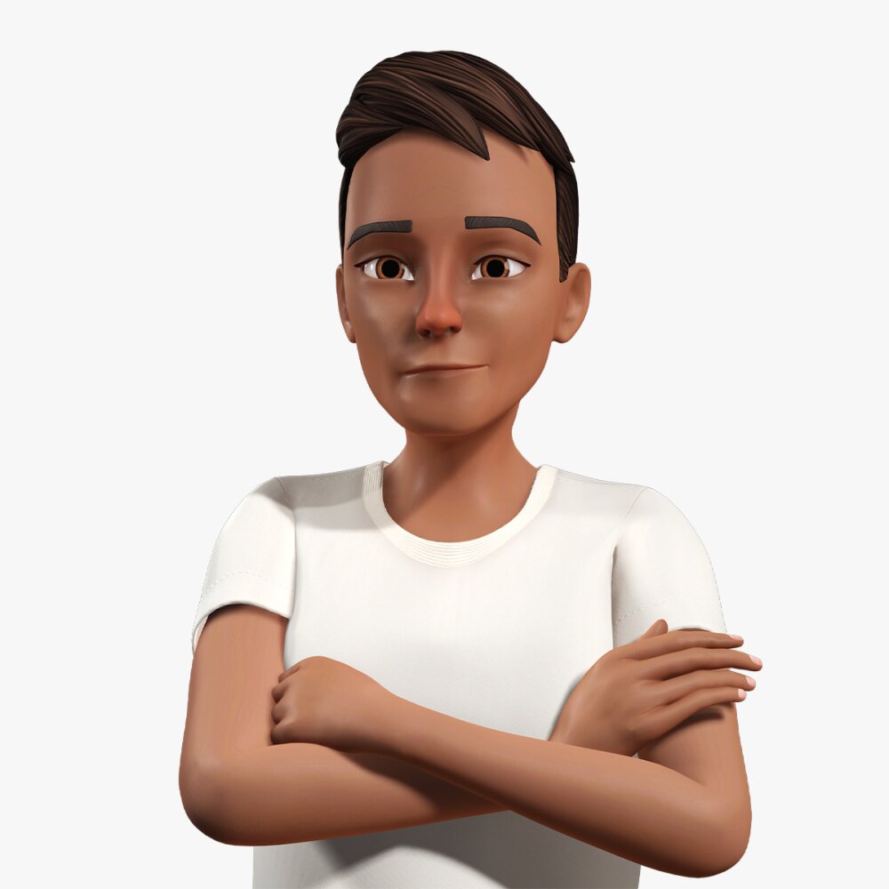 Personaje Indio Animado con Camiseta y Pantalones Modelo 3D - Descargar ...