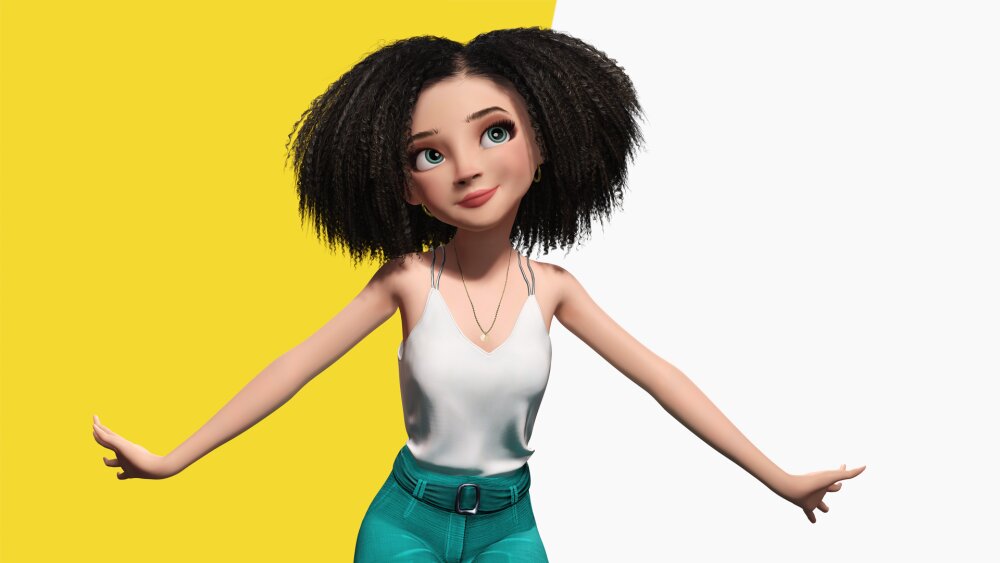 Stylized Toon Lady in Smart-Casual Summer Outfit 3D model - Download ...
