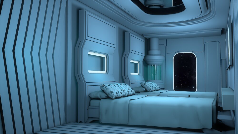 Futuristic Space Capsule Bedroom 3D model - Download Sci Fi on 3DModels.org