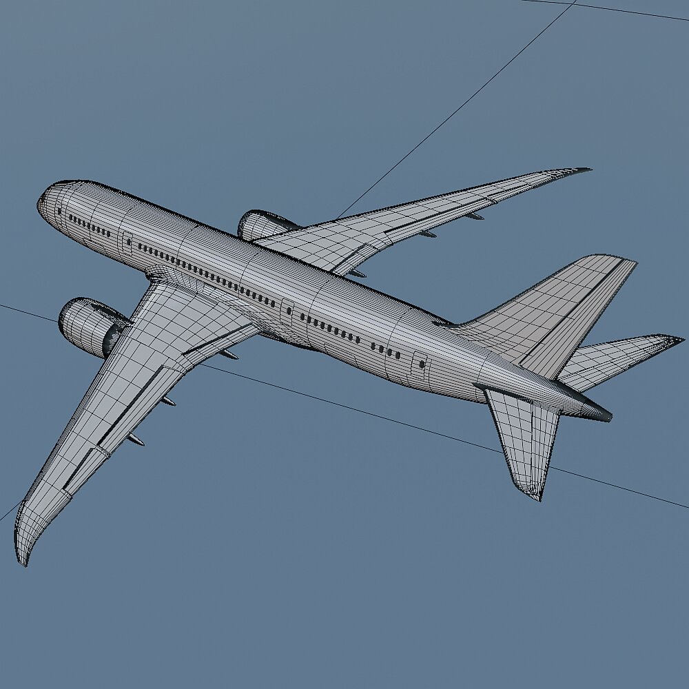 Boeing 787-8 jetliner 3D model - Download Airliner on 3DModels.org