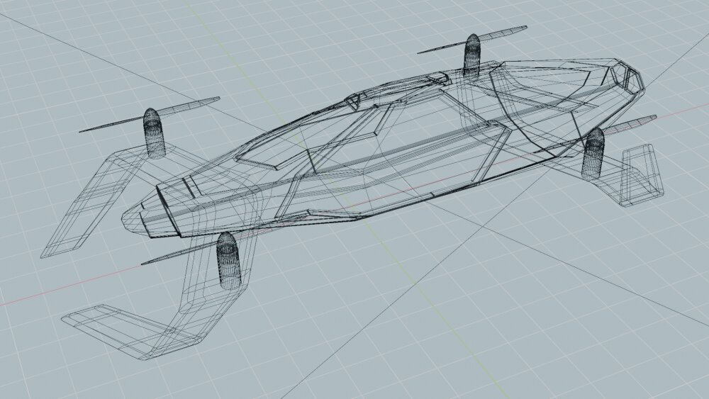 Flying Racing Car Concept 3D model - Download Helicopter on 3DModels.org