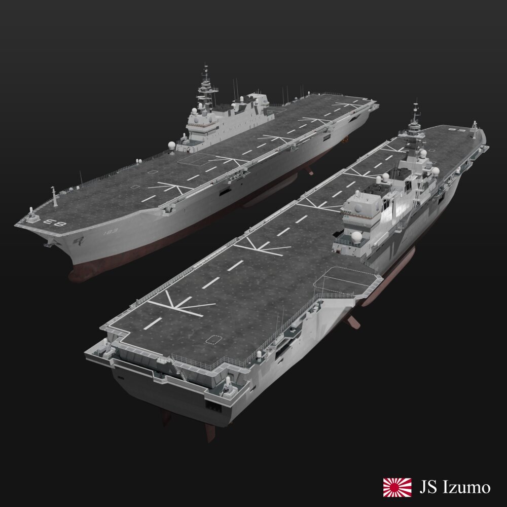 Portahelicópteros de Clase Izumo de las JMSDF Modelo 3D - Descargar ...