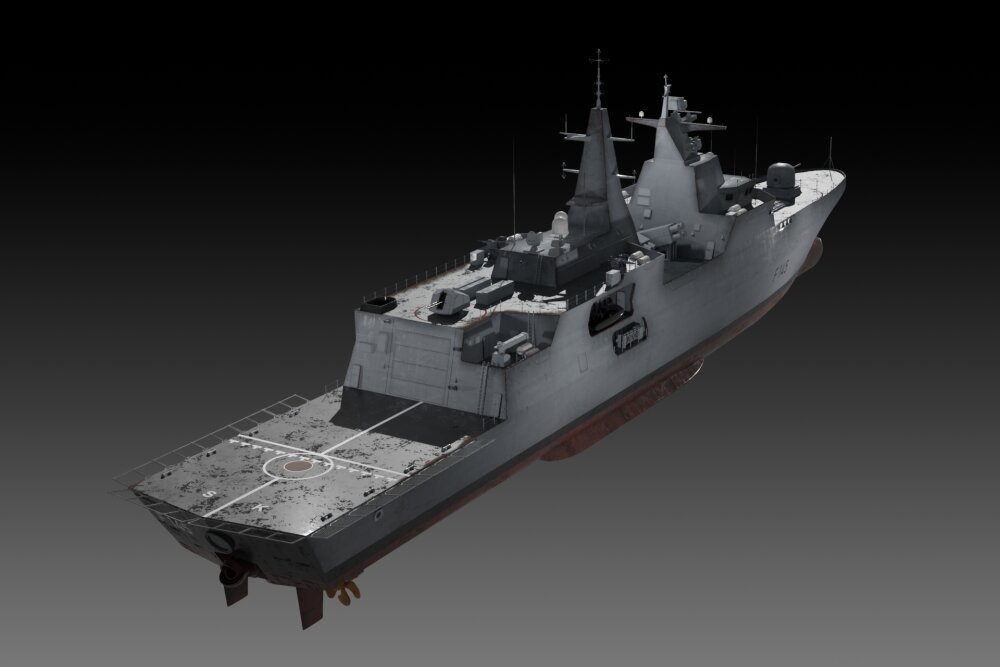 Meko A200 Valour Class Frigate Low-poly Modelo 3D - Descargar Buque de ...