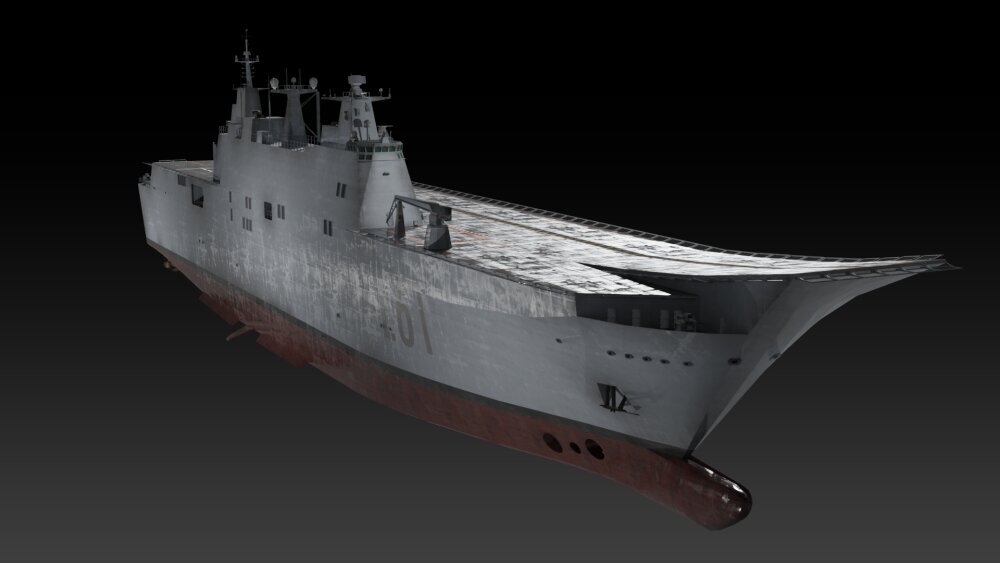 Sps Juan Carlos I Aircraft Carrier Low-poly 3D model - Download Warship ...
