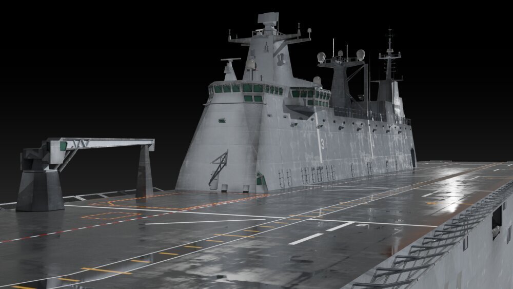 Sps Juan Carlos I Aircraft Carrier Low-poly 3D model - Download Warship ...