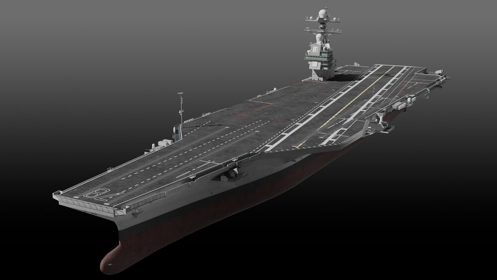 Uss Gerald R Ford Cvn-78 Game-ready Modelo 3D - Descargar Buque de ...