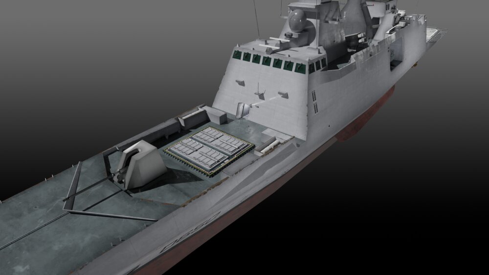 FREMM Class Frigate D650 Aquitaine Low-poly 3D model - Download Warship ...