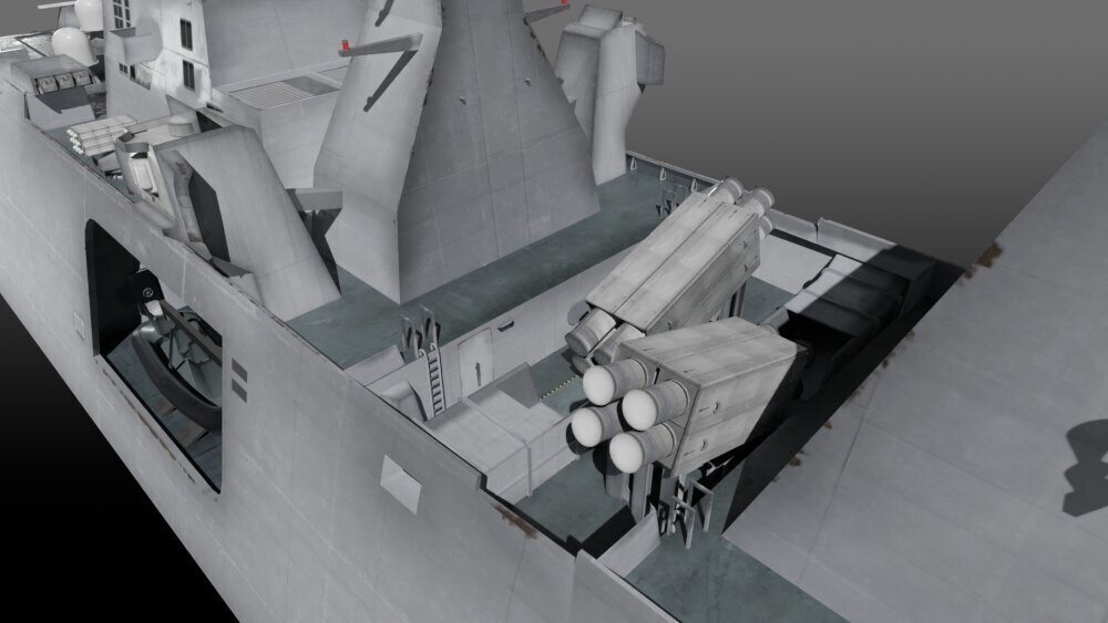 Fremm Class Frigate D650 Aquitaine Low-poly 3D model - Download Warship ...