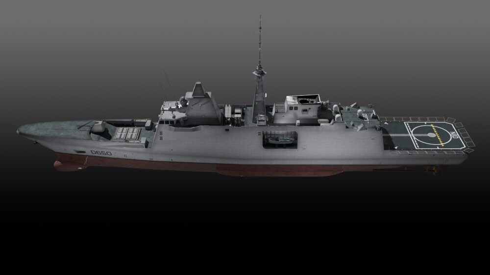 Fremm Class Frigate D650 Aquitaine Low-poly 3D model - Download Warship ...