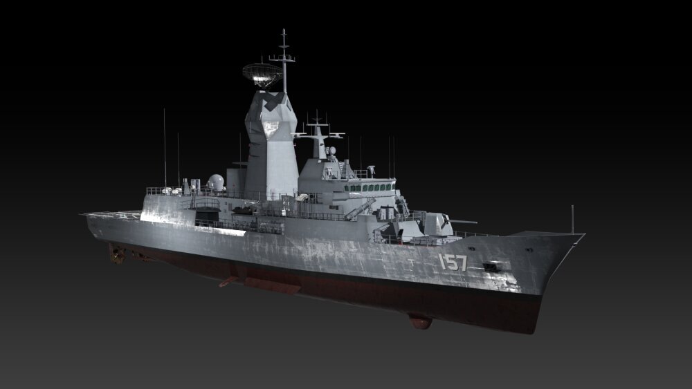 Meko 200 Anzac Class Low-poly 3D model - Download Warship on 3DModels.org