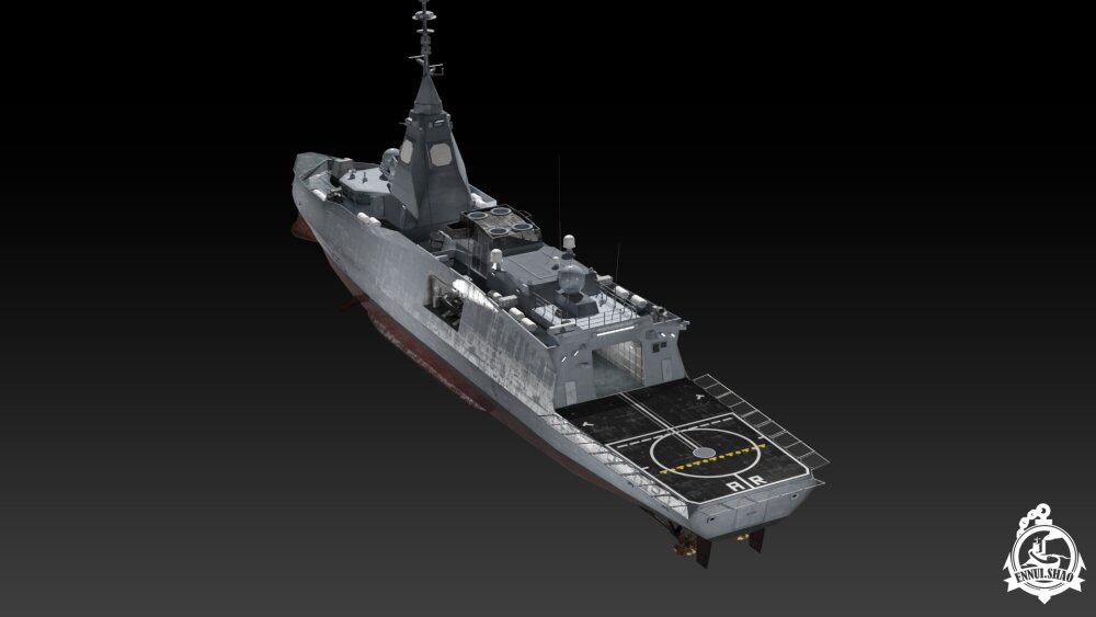 FDI Frigate FS Amiral Ronarch Low-poly 3D model - Download Warship on ...