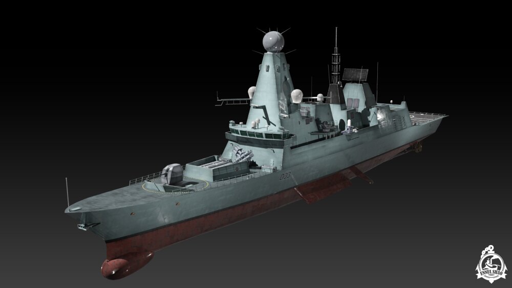 Type 45 Destroyer HMS Daring 3D model - Download Warship on 3DModels.org
