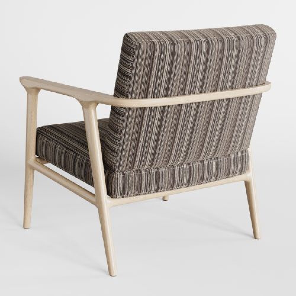 Chairs with Wooden Frames and Upholstered Cushions 3D model - Download ...