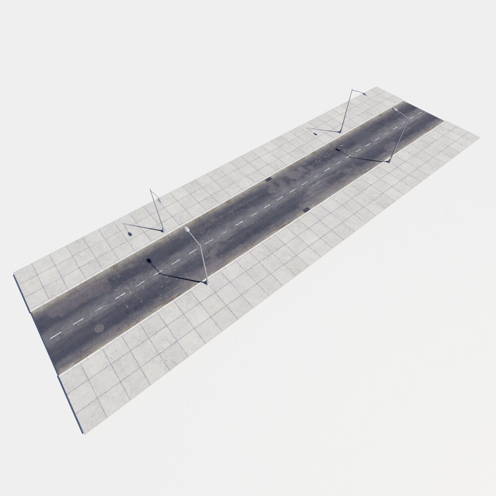 Modular Road 03 3D model - Download Street elements on 3DModels.org