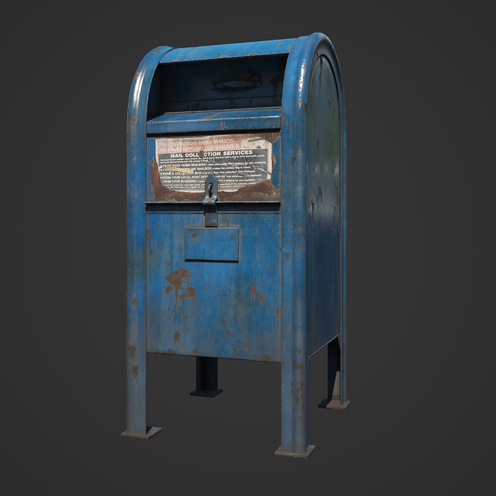 Post Box 02 Modelo 3D - Descargar Elementos de la calle on 3DModels.org