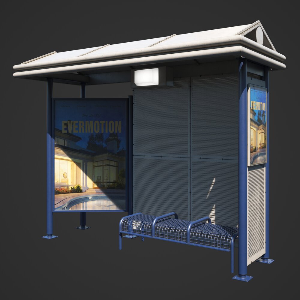 Parada de Bus Urbana Con Techo Modelo 3D - Descargar Elementos de la ...