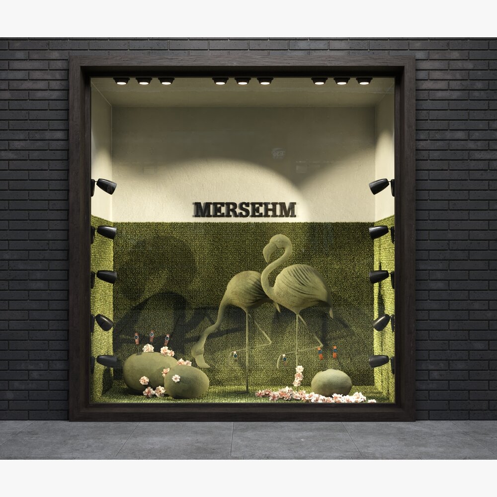 Graceful Flamingo Theme Storefront 3D model - Download Commercial ...