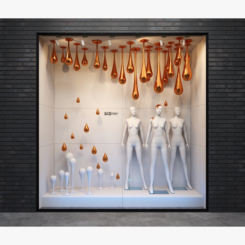 Mannequin in Store Display 3D model - Download Commercial Appliance on ...