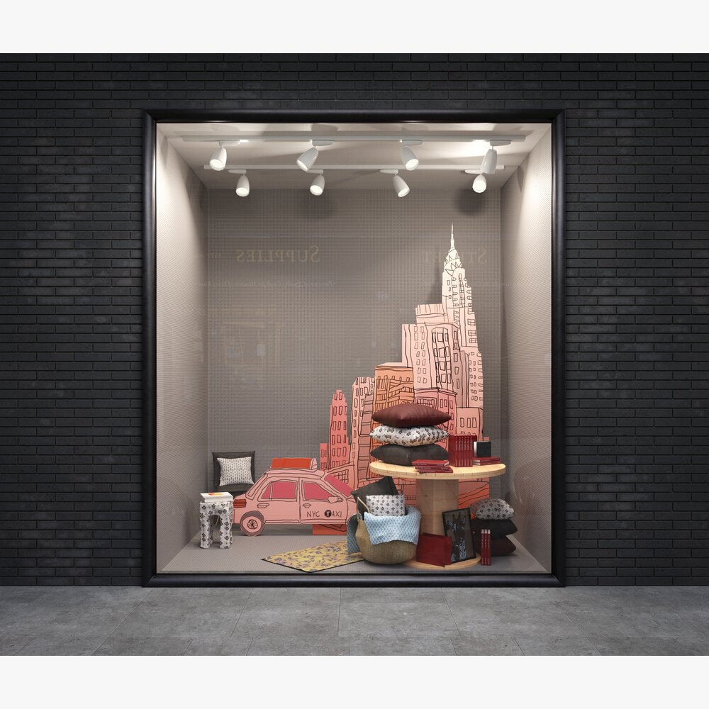 Miniature Cityscape Art Theme Storefront 3D model - Download Commercial ...