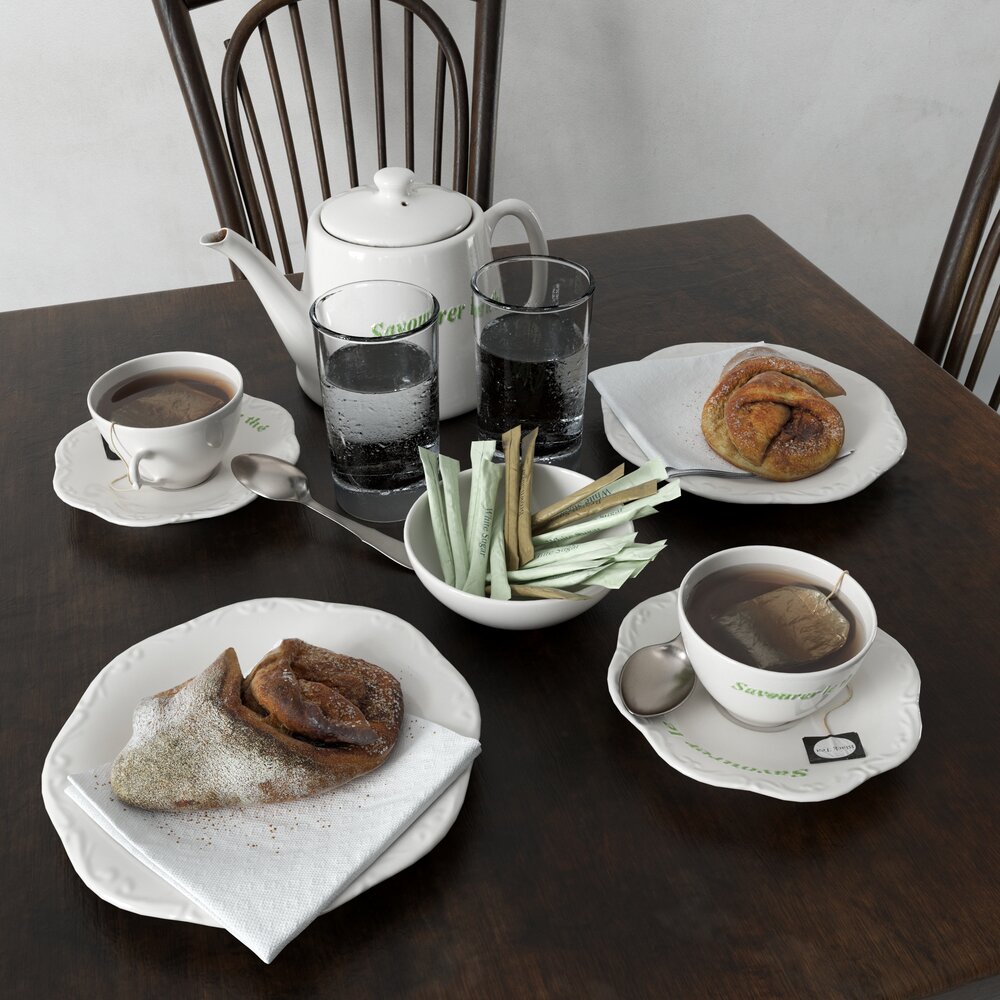 Breakfast Set 07 3D model - Download Dessert on 3DModels.org