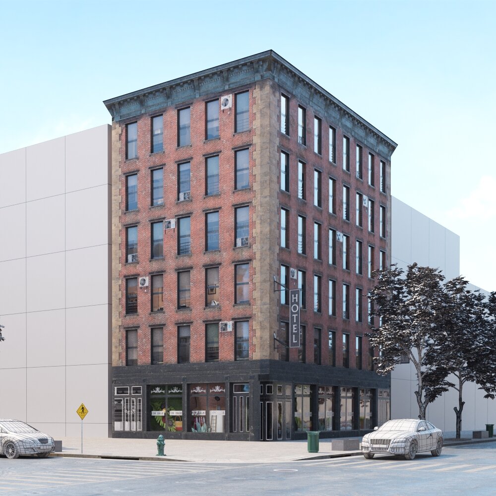 Classic Brick Building 35 3D model - Download Buildings on 3DModels.org