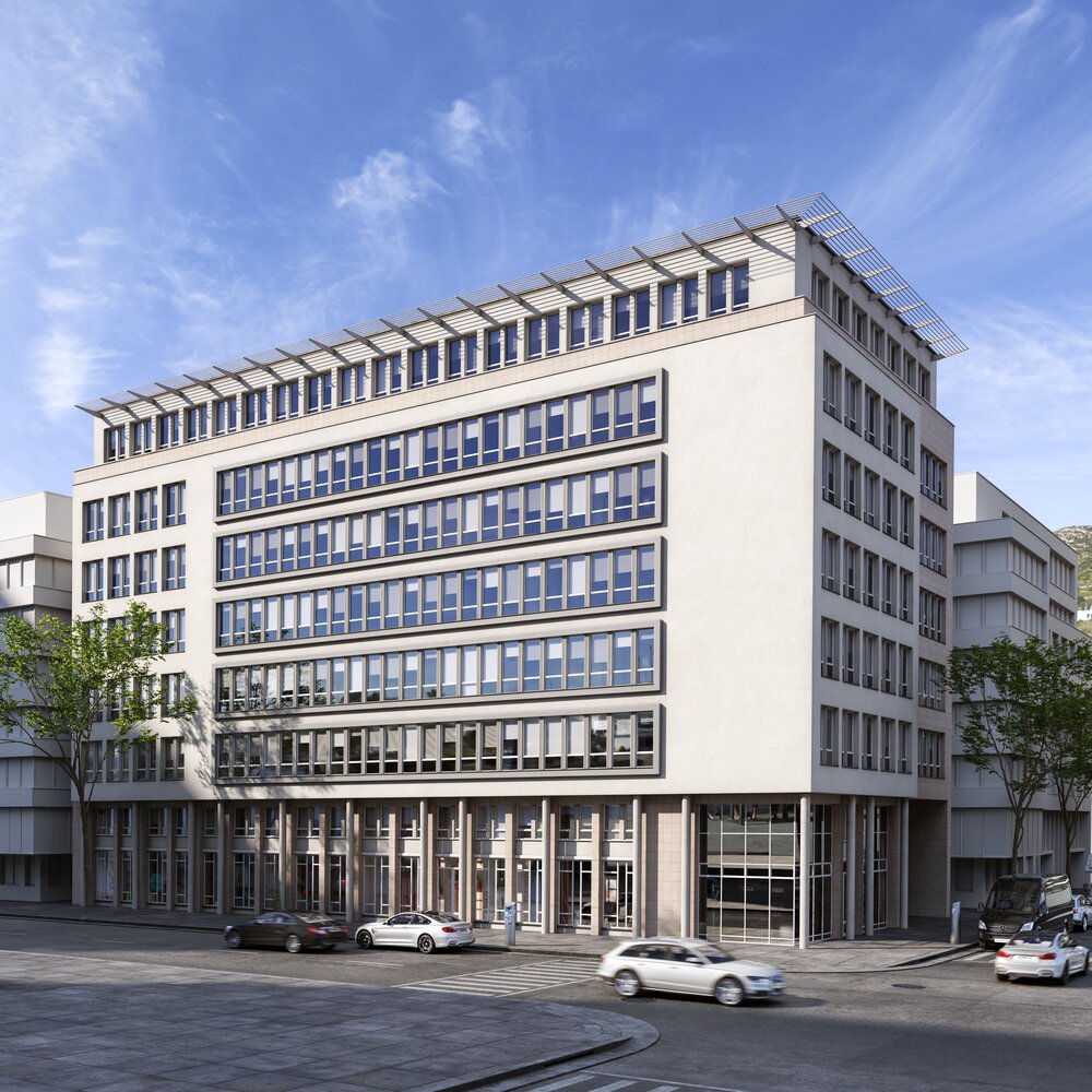 Contemporary Commercial Office Building European Style 3D model ...