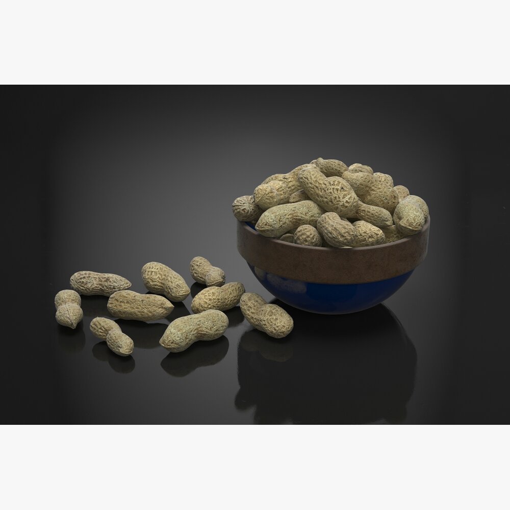 Bowl of Raw Peanuts Modelo 3D - Descargar Nuez on 3DModels.org