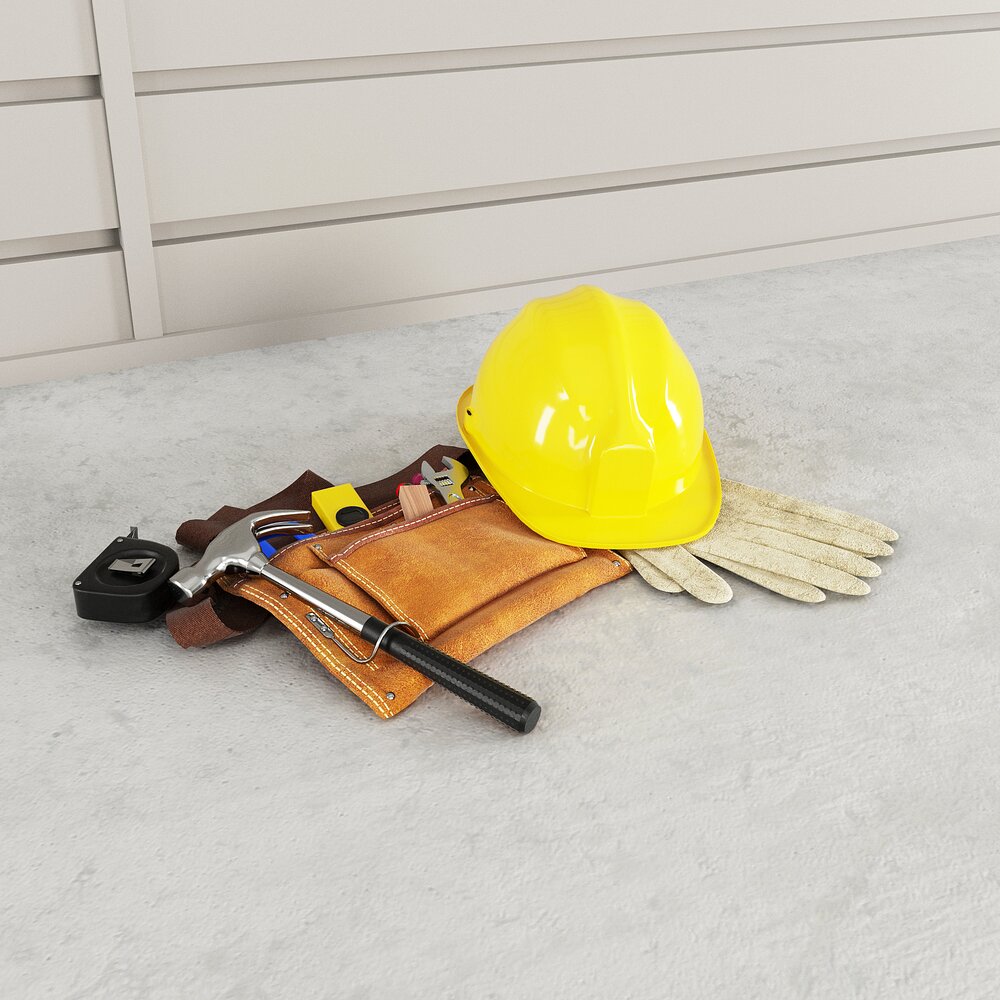 Construction Safety Gear 3D model - Download Tools on 3DModels.org