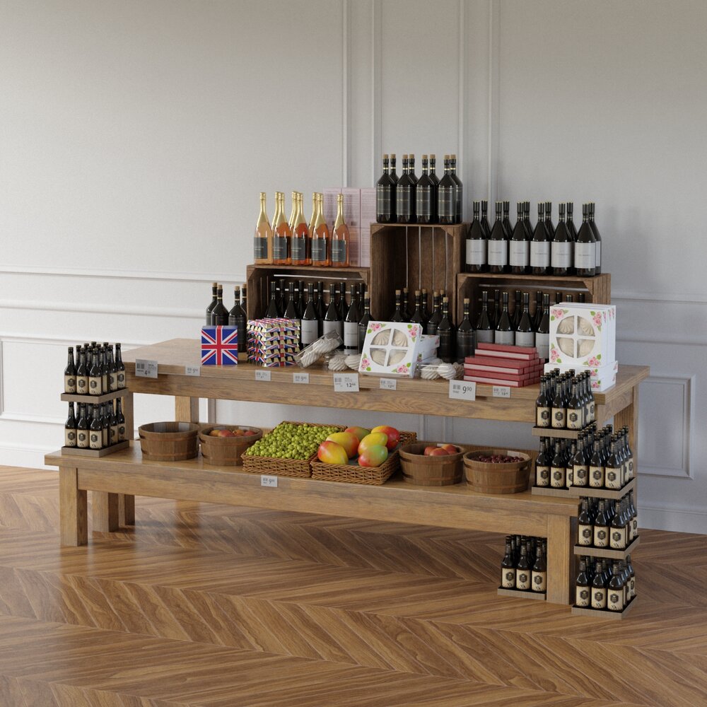 Assorted Gourmet Market Display 3D model - Download Commercial ...