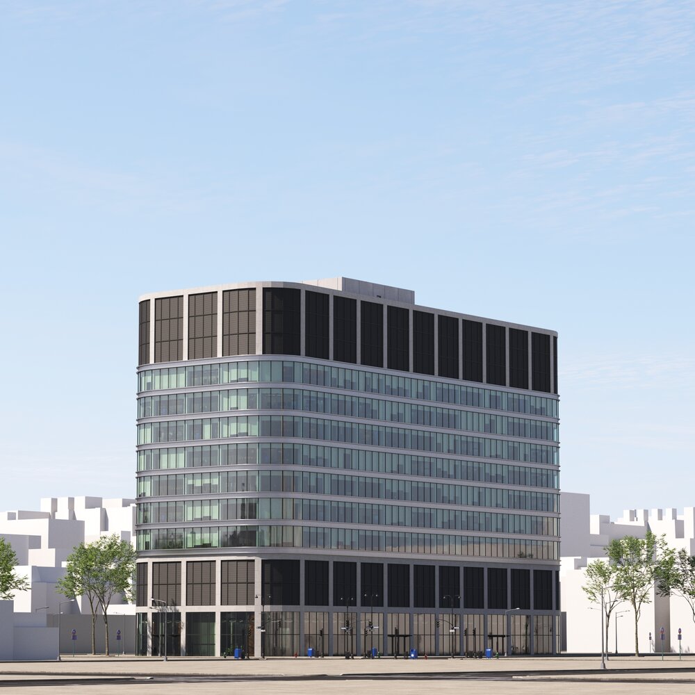 Modern Corporate Building 3D 모델 - 다운로드 건축물 on 3DModels.org